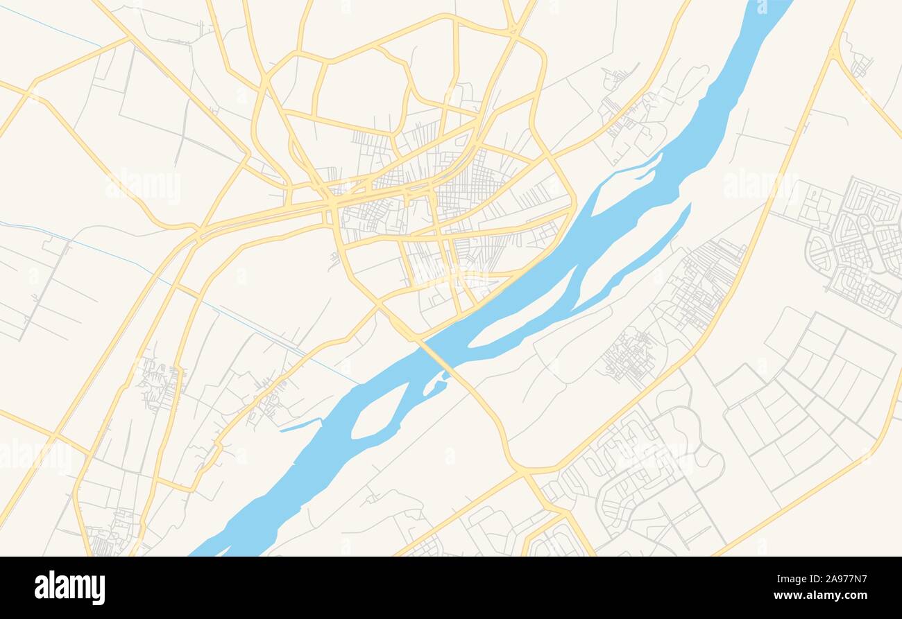 Printable street map of Bani Suwayf, Egypt. Map template for business ...