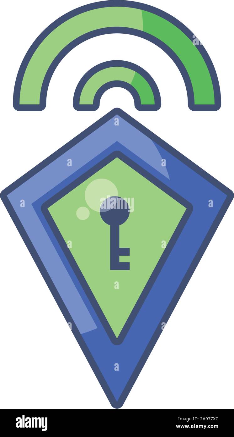 padlock icon design, Digital technology communication social media ...