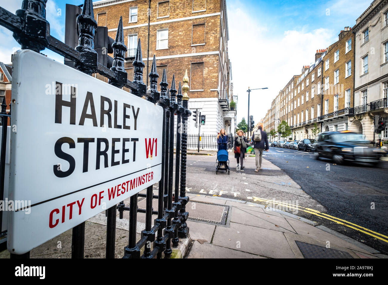 Harley Street, famous London street, Marylebone Stock Photo - Alamy