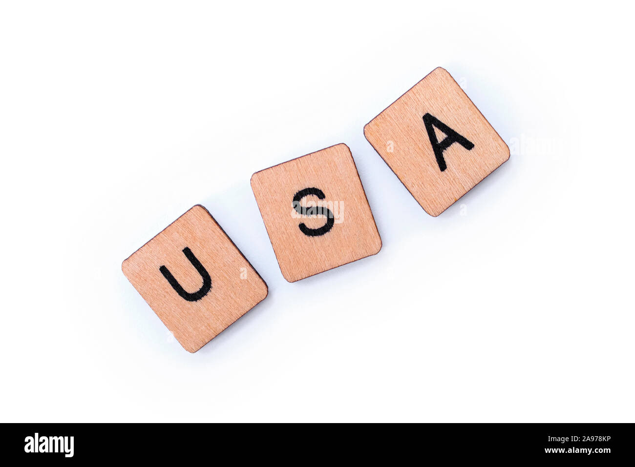 The abbreviation USA - standing for the United States of America, spelt ...