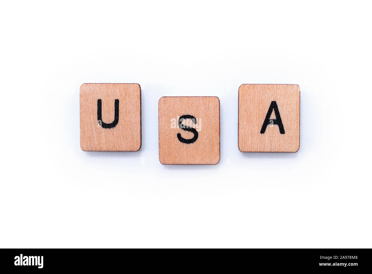 The abbreviation USA - standing for the United States of America, spelt ...