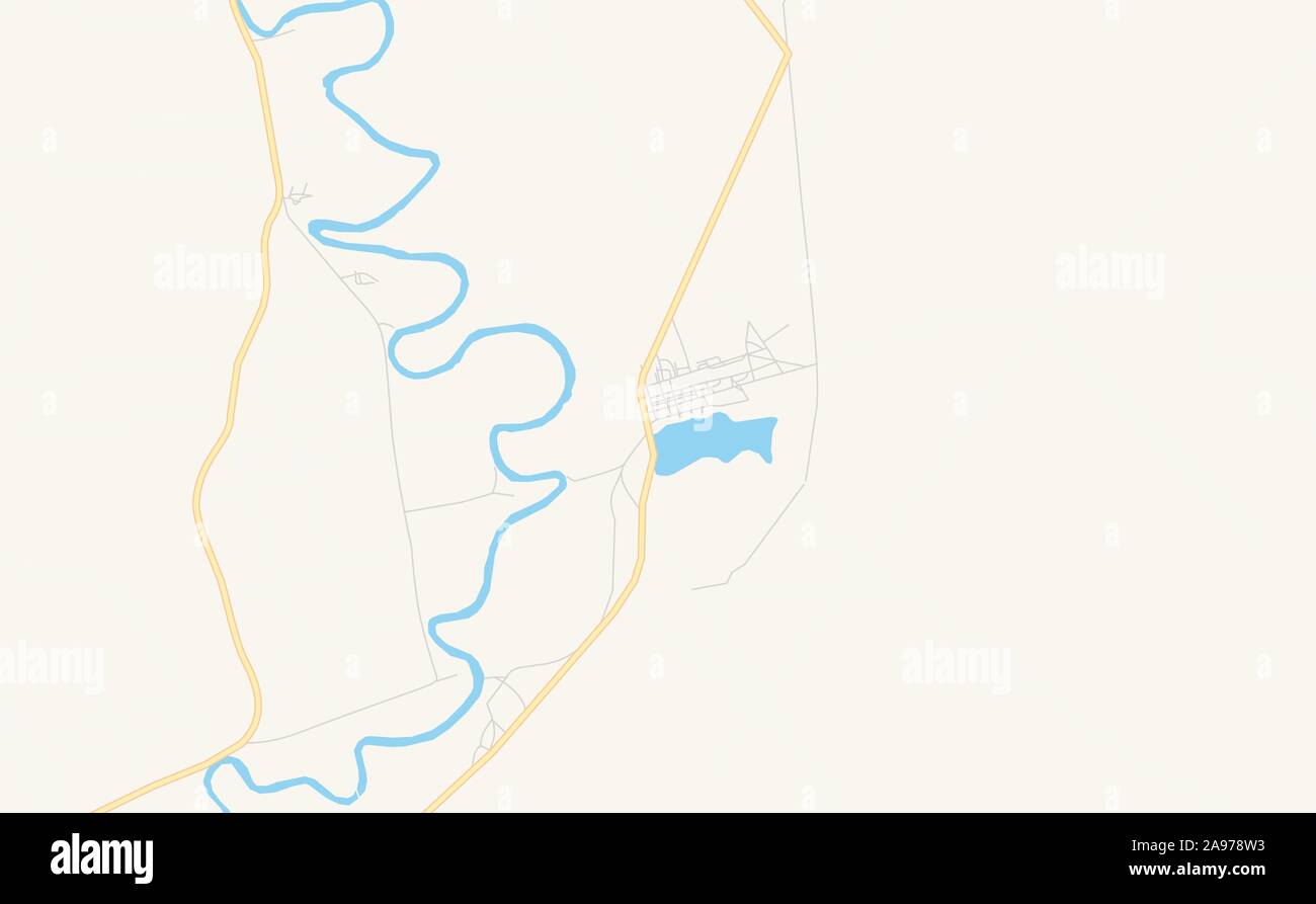 Printable street map of Jamaame, Somalia. Map template for business use ...