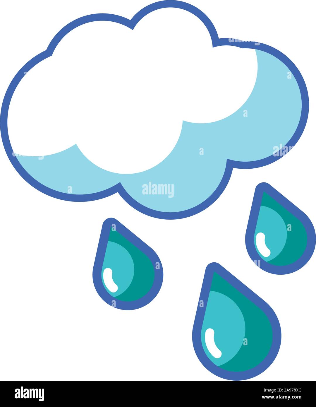Cloud and rain icon design, Weather sky nature climate cloudy season ...