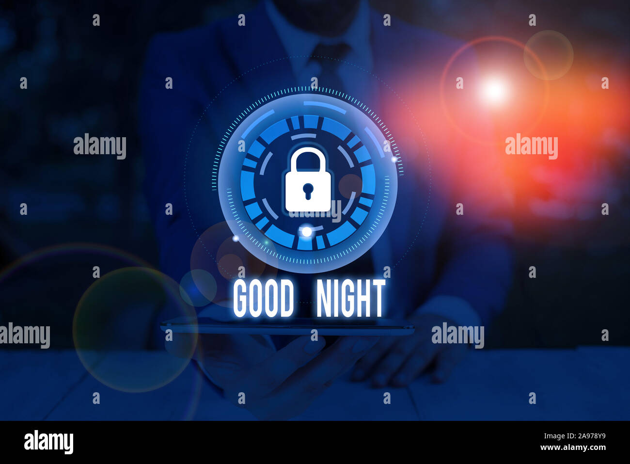 Conceptual hand writing showing Good Night. Concept meaning expressing ...