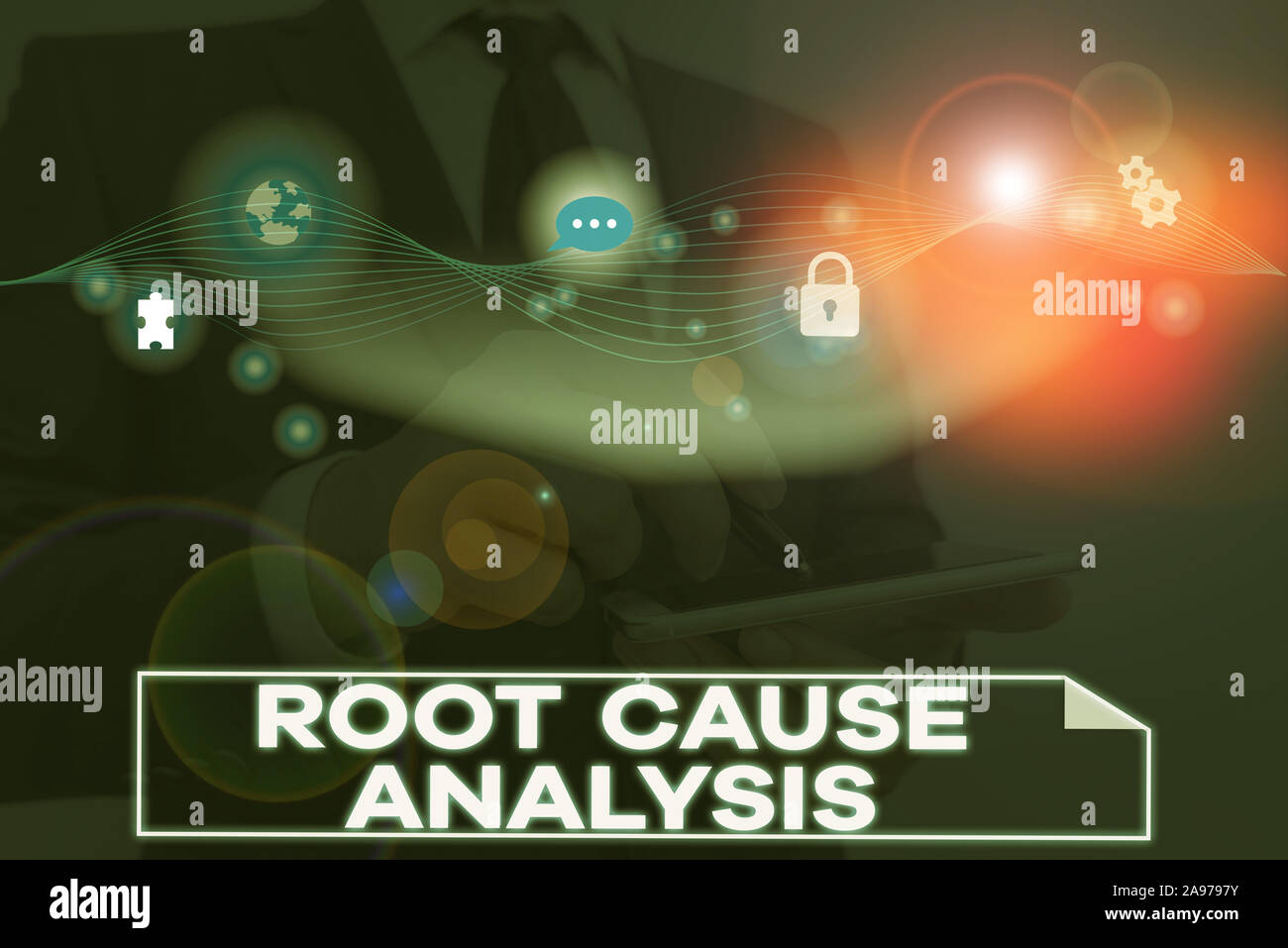 Conceptual hand writing showing Root Cause Analysis. Concept meaning Method of Problem Solving ...