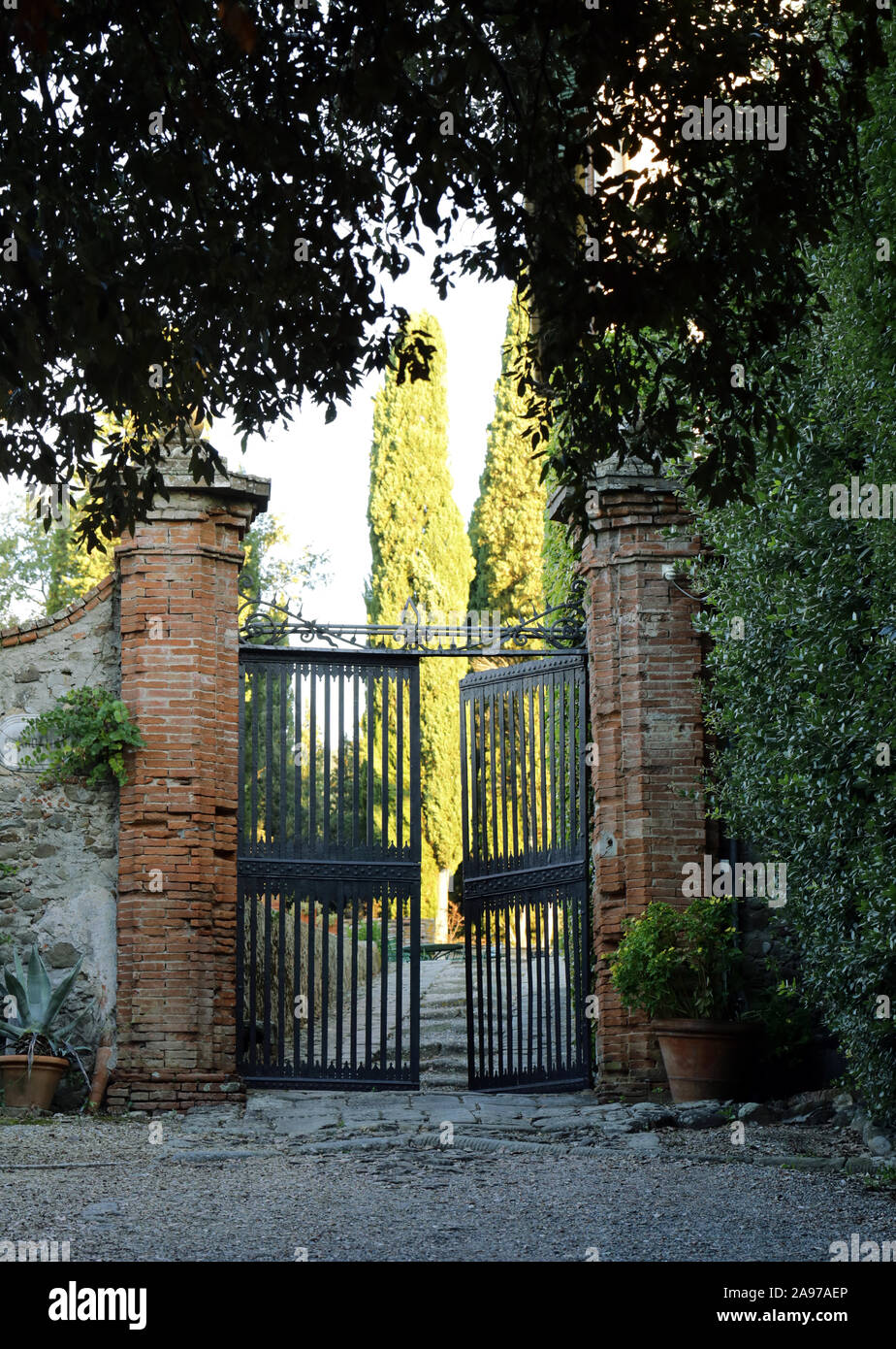 Italian landscapes, architecture and gardens beautiful views Stock ...