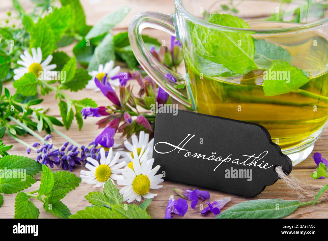 German Homeopathy Label Stock Photo - Alamy