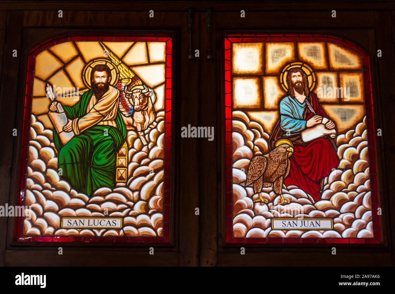 San Lucas (Saint Luke, Luke the Evangelist) and San Juan (Saint John ...