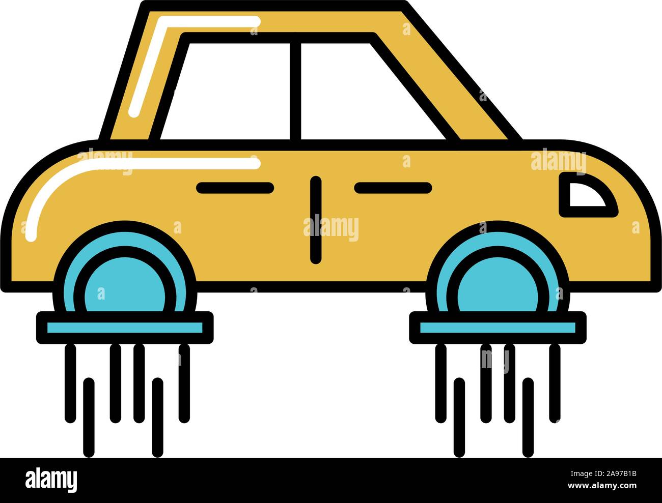 future car icon design, Digital technology communication social media ...