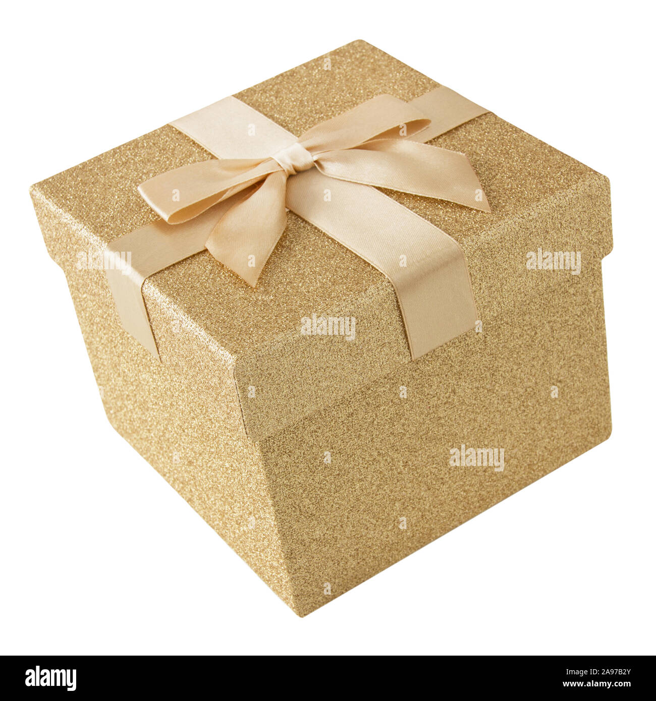 Gift wrapped parcel gold wrapping hi-res stock photography and images ...