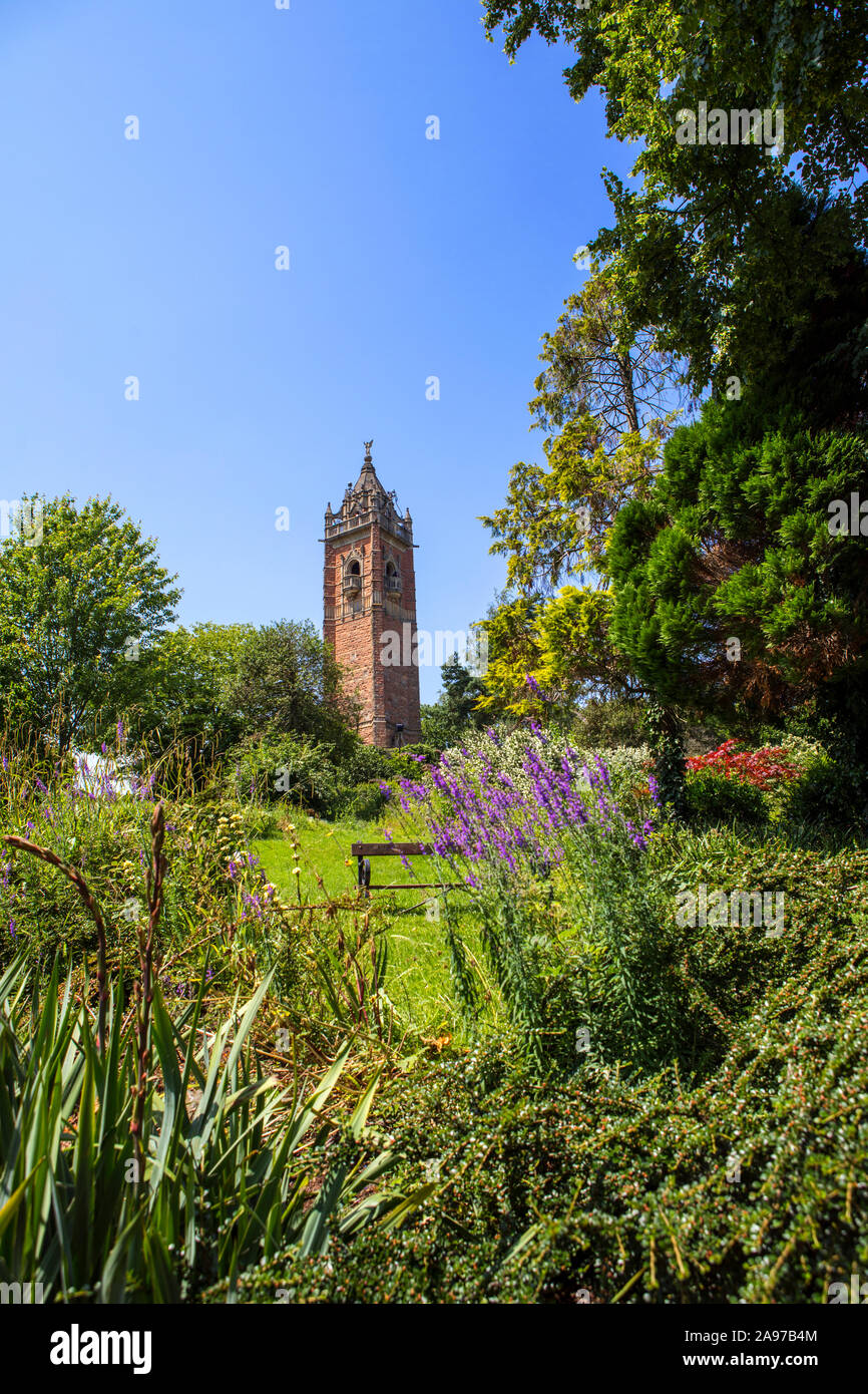 A view of the historic Cabot Tower, located in Brandon Hill Park in the ...