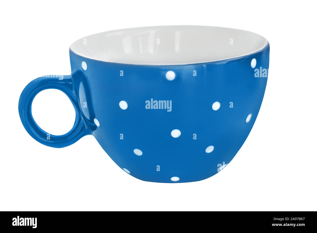 Blue Coffee Cup - isolated Stock Photo - Alamy