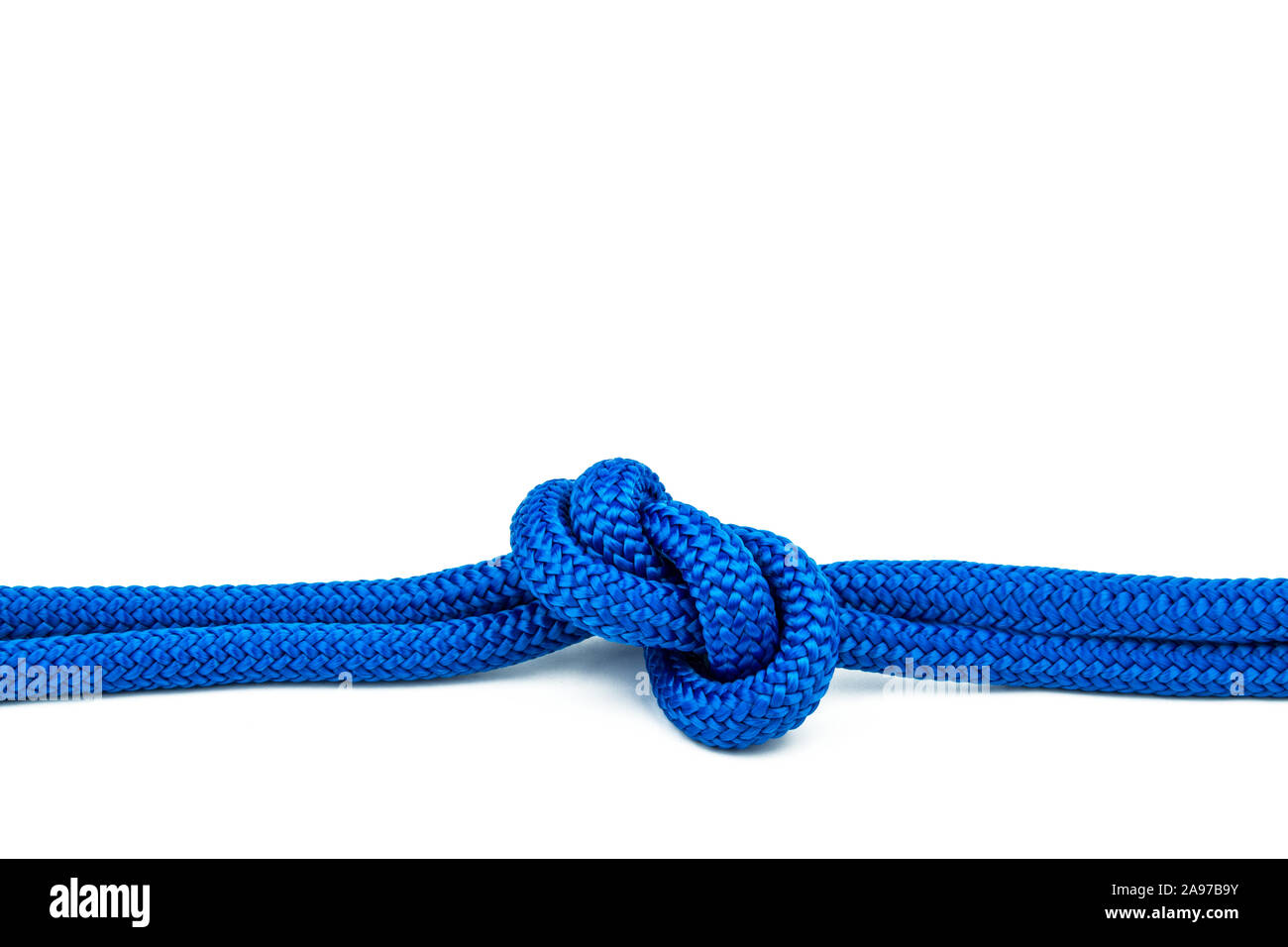 Blue knot against white background Stock Photo - Alamy