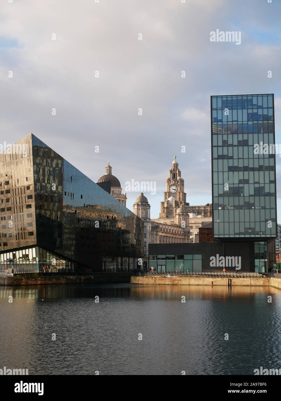 Liverpool Liver Building from Albert Dock Stock Photo - Alamy