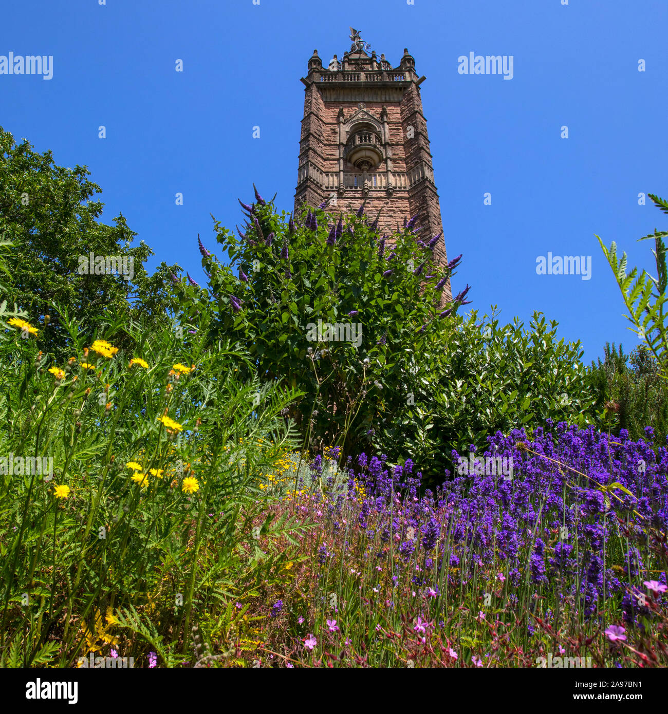 Bristol, UK - June 29th 2019: A view of the historic Cabot Tower ...