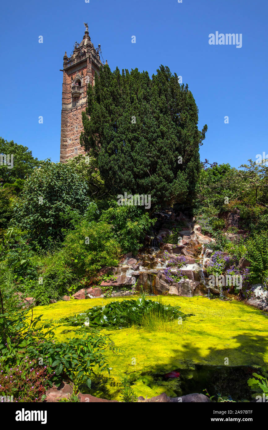 A view of the historic Cabot Tower, located in Brandon Hill Park in the ...