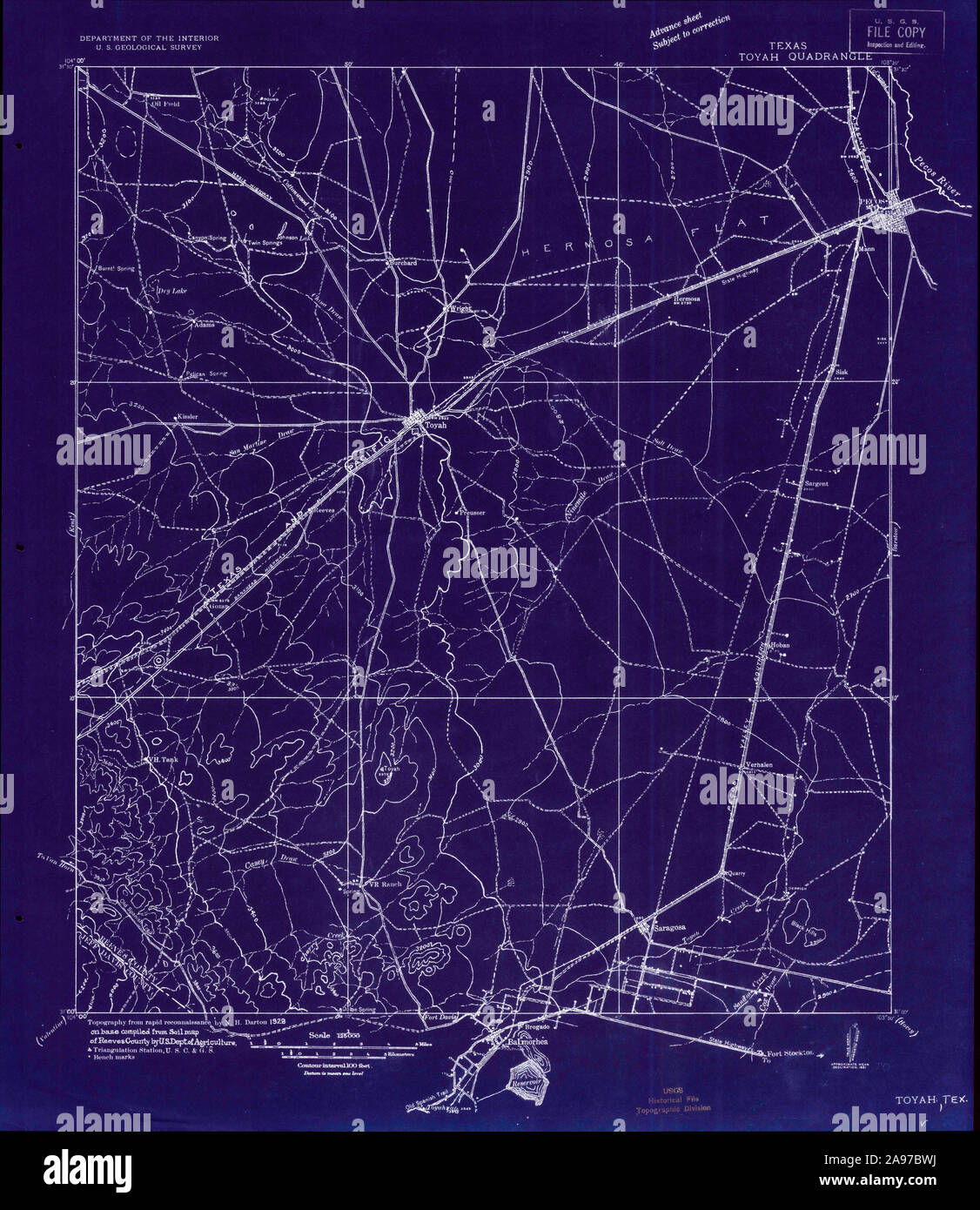 Toyah map hi-res stock photography and images - Alamy