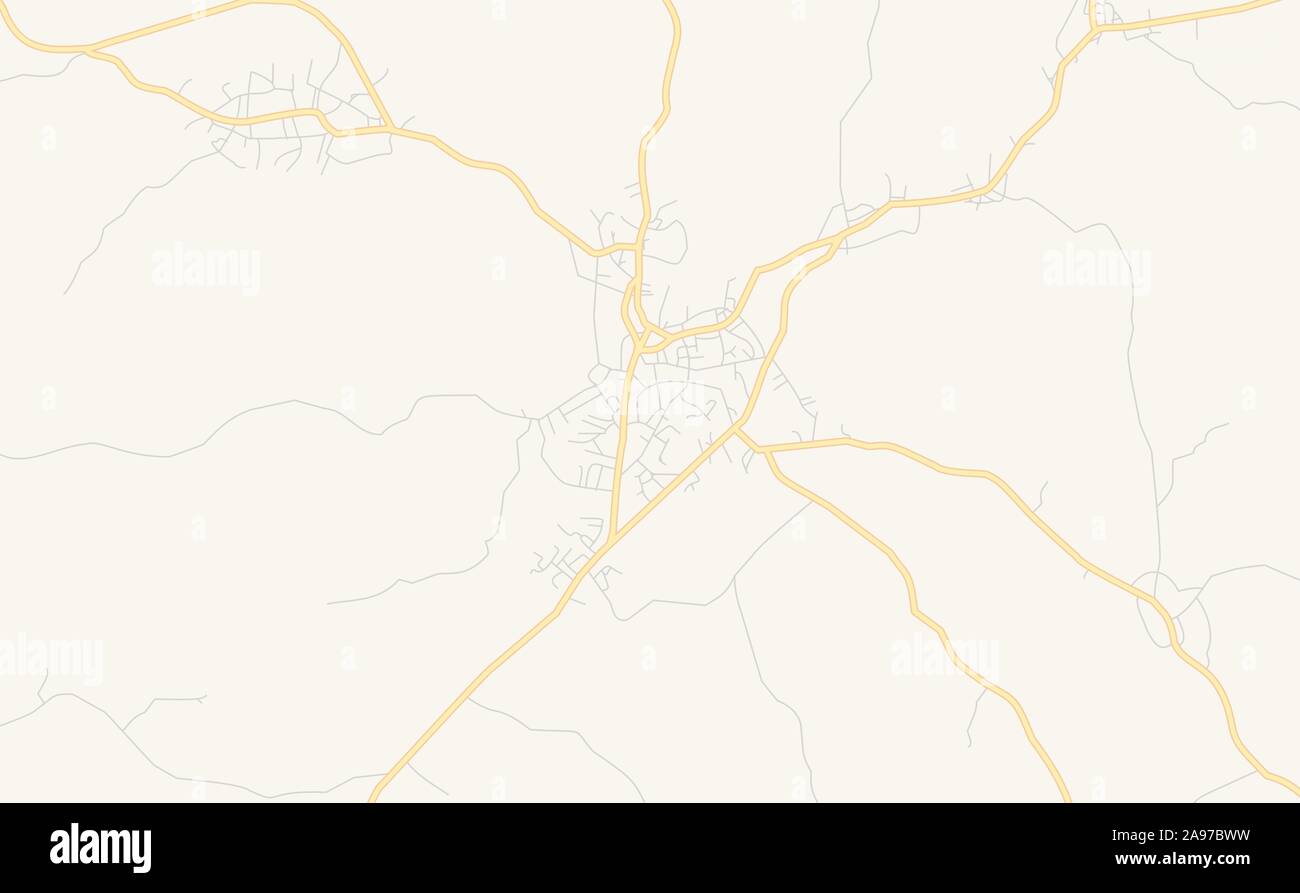 Printable street map of Ijero-Ekiti, Nigeria. Map template for business ...