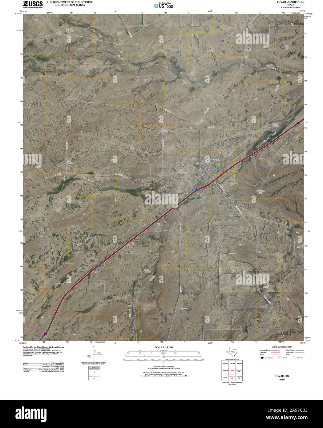 Toyah map hi-res stock photography and images - Alamy