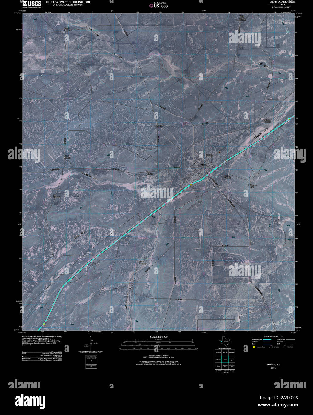 Toyah map hi-res stock photography and images - Alamy