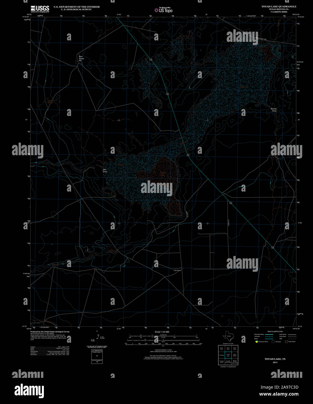 Map of toyah texas hi-res stock photography and images - Alamy
