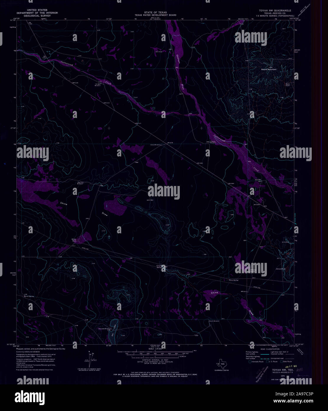 Toyah map hi-res stock photography and images - Alamy