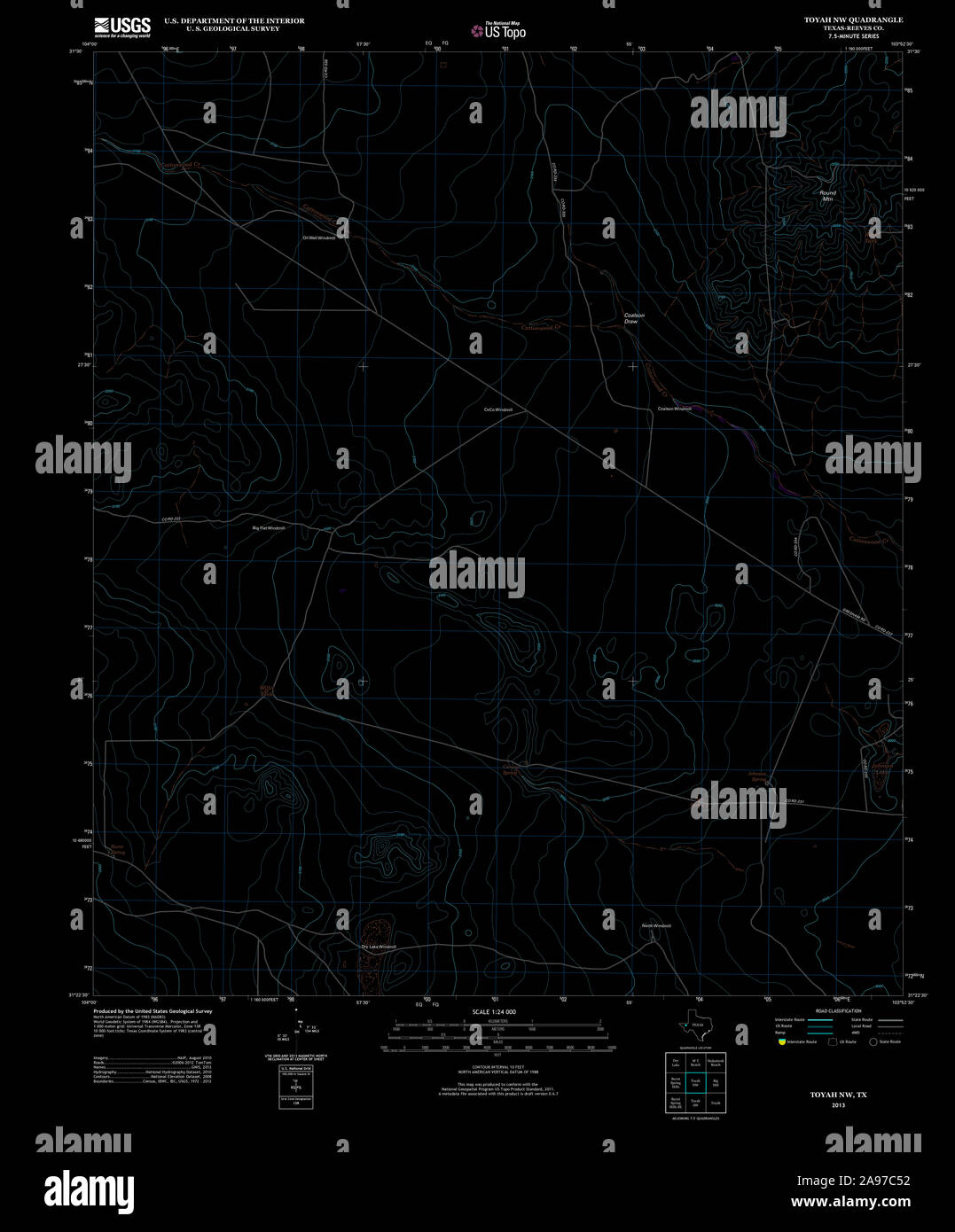 Toyah map hi-res stock photography and images - Alamy