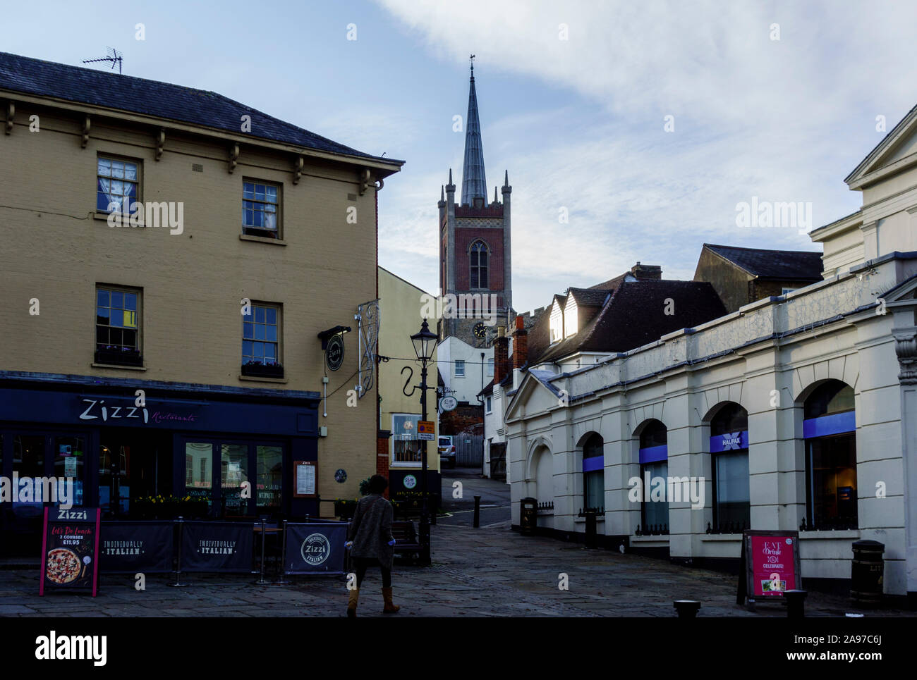 Bishops Stortford Town Centre High Street, Hertfordshire, England, UK ...