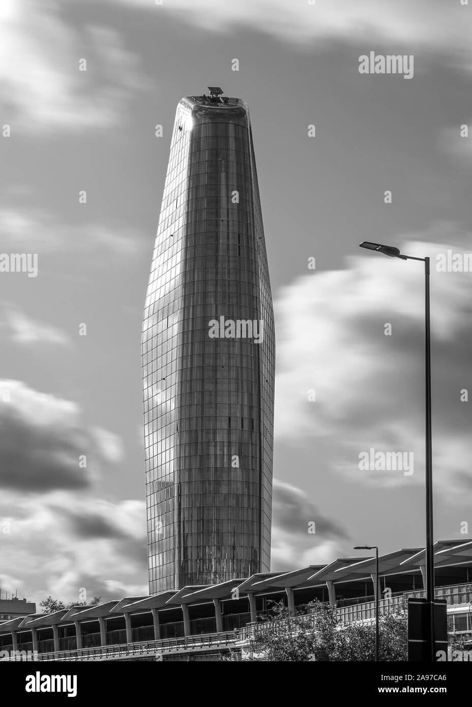 Boomerang building Black and White Stock Photos & Images - Alamy