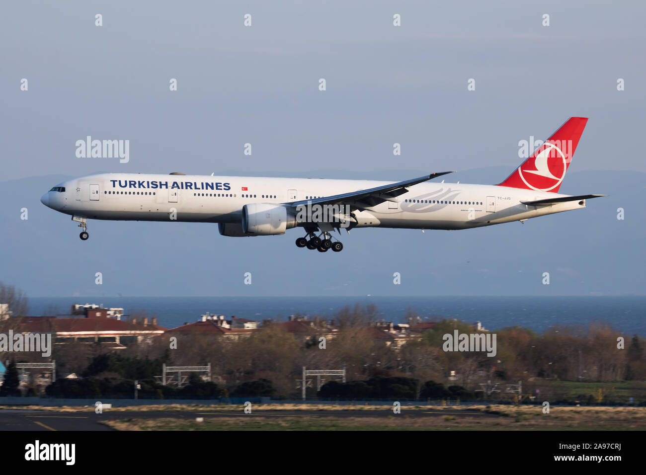 Istanbul / Turkey - March 28, 2019: Turkish Airlines Boeing 777-300ER ...