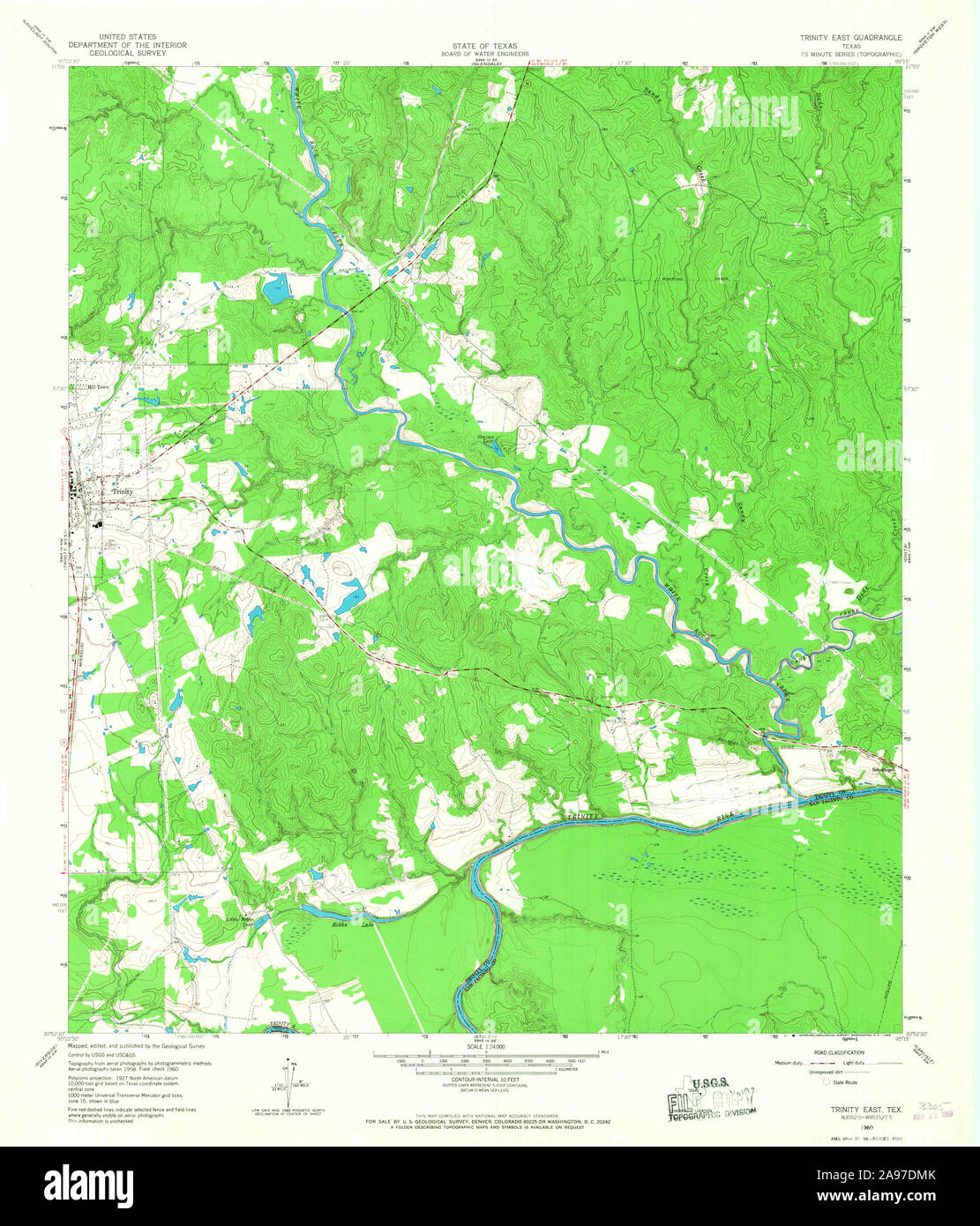 Trinity texas map hi-res stock photography and images - Alamy