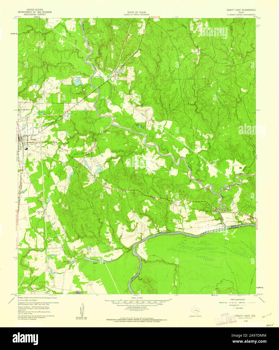 Trinity texas map hi-res stock photography and images - Alamy
