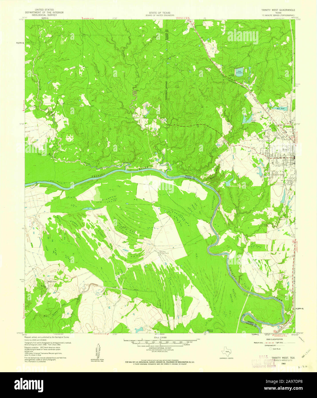Trinity texas map hi-res stock photography and images - Alamy