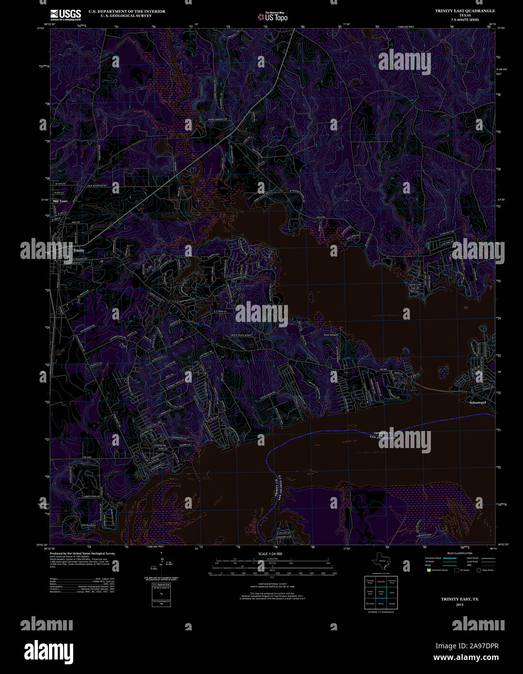 Trinity texas map hi-res stock photography and images - Alamy