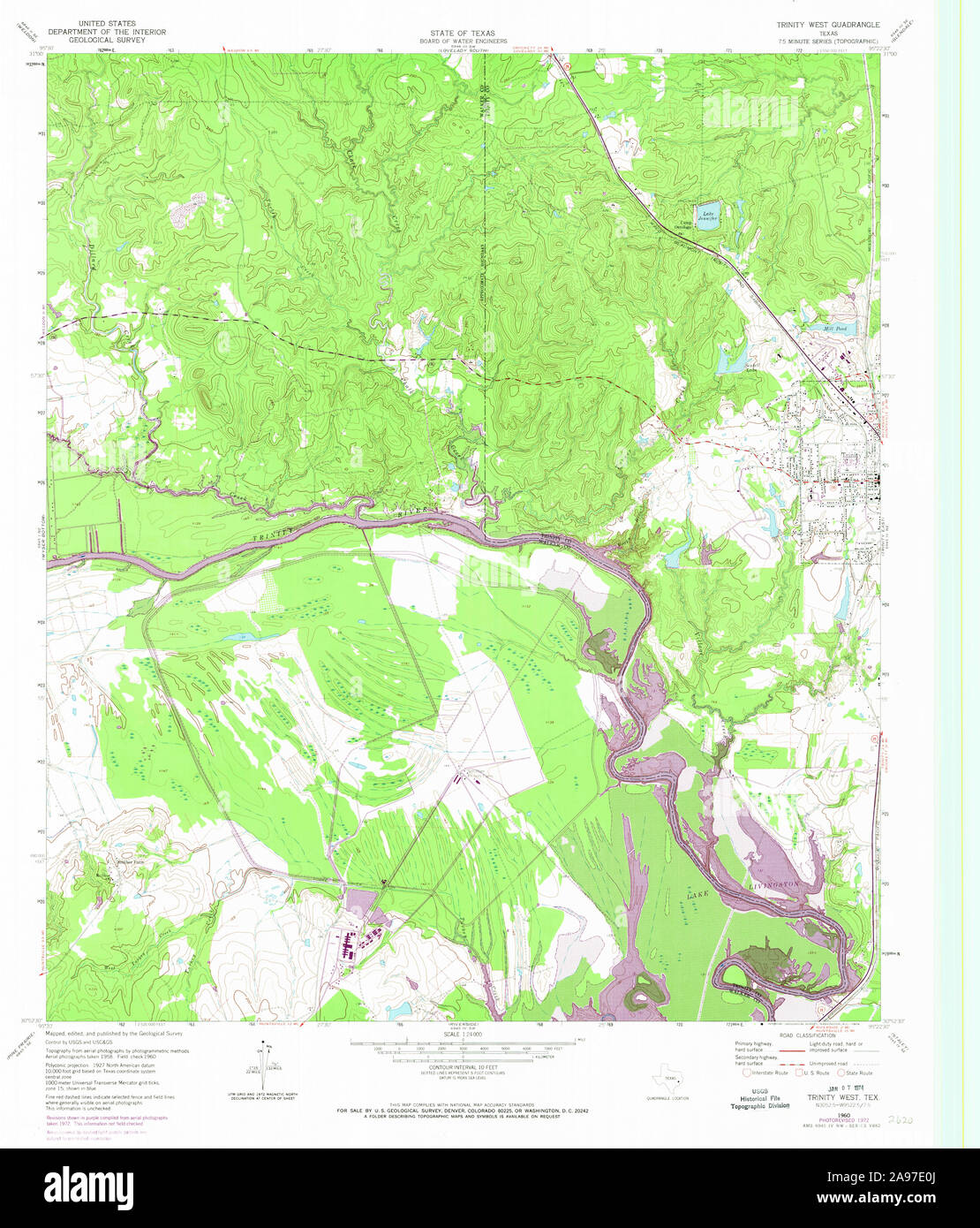 Trinity texas map hi-res stock photography and images - Alamy