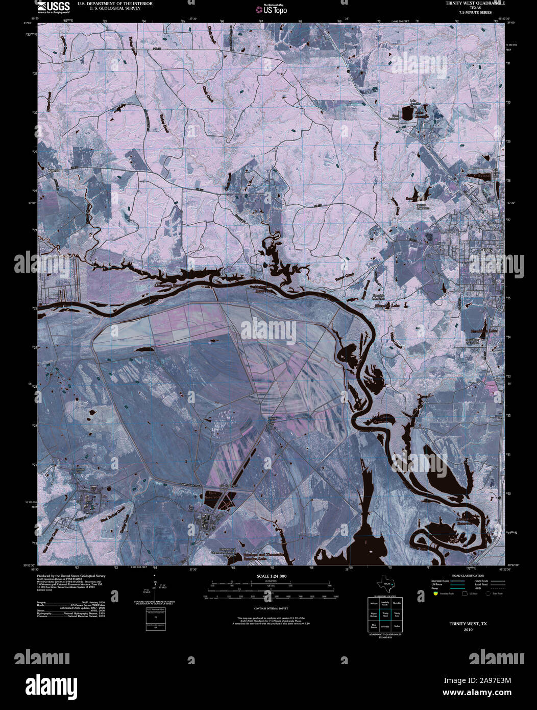 Trinity texas map hi-res stock photography and images - Alamy