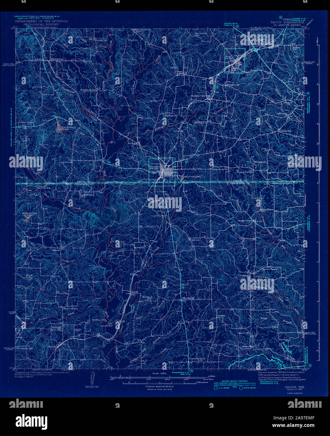 Map of troup hi-res stock photography and images - Alamy