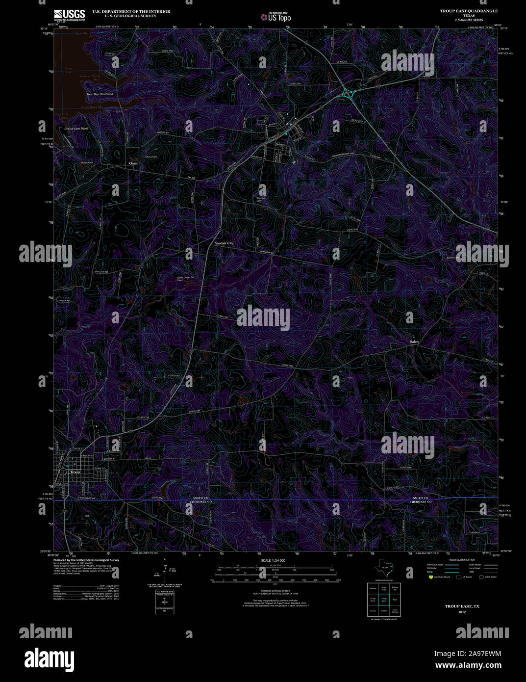 Map of troup hi-res stock photography and images - Alamy