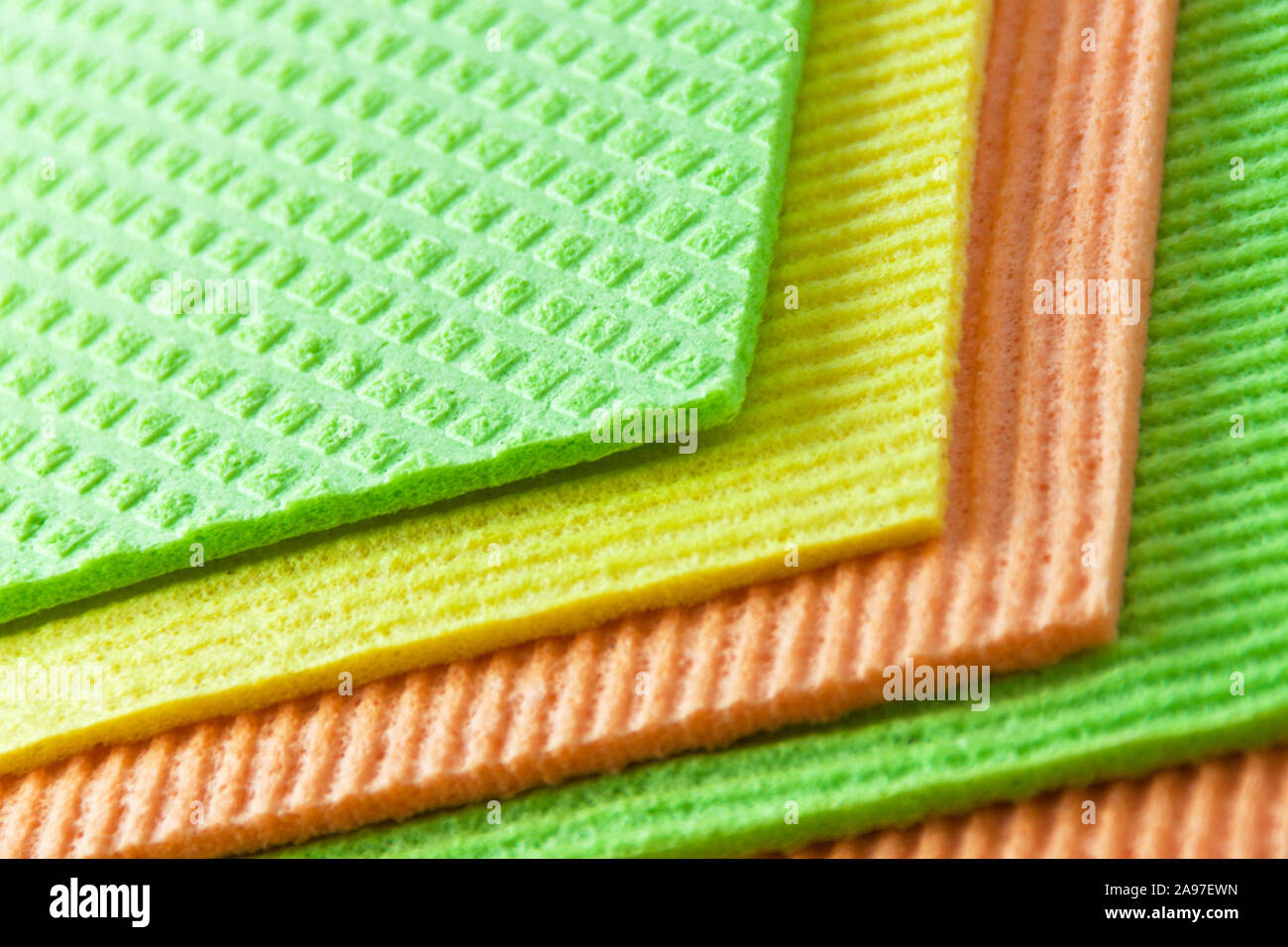 Cleaning sponge wipes close up Stock Photo - Alamy