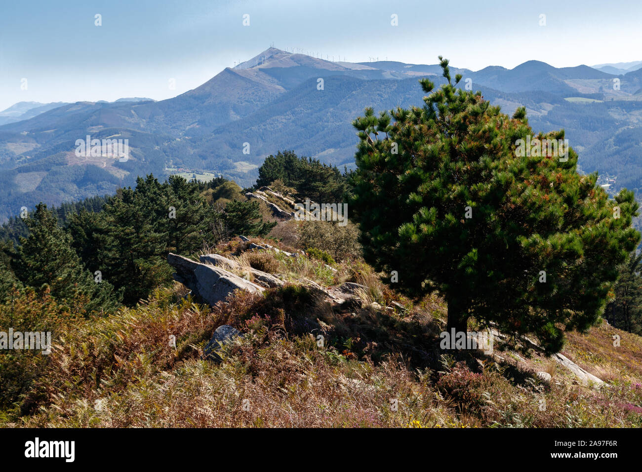 panoramic landscape in the basque country Stock Photo - Alamy