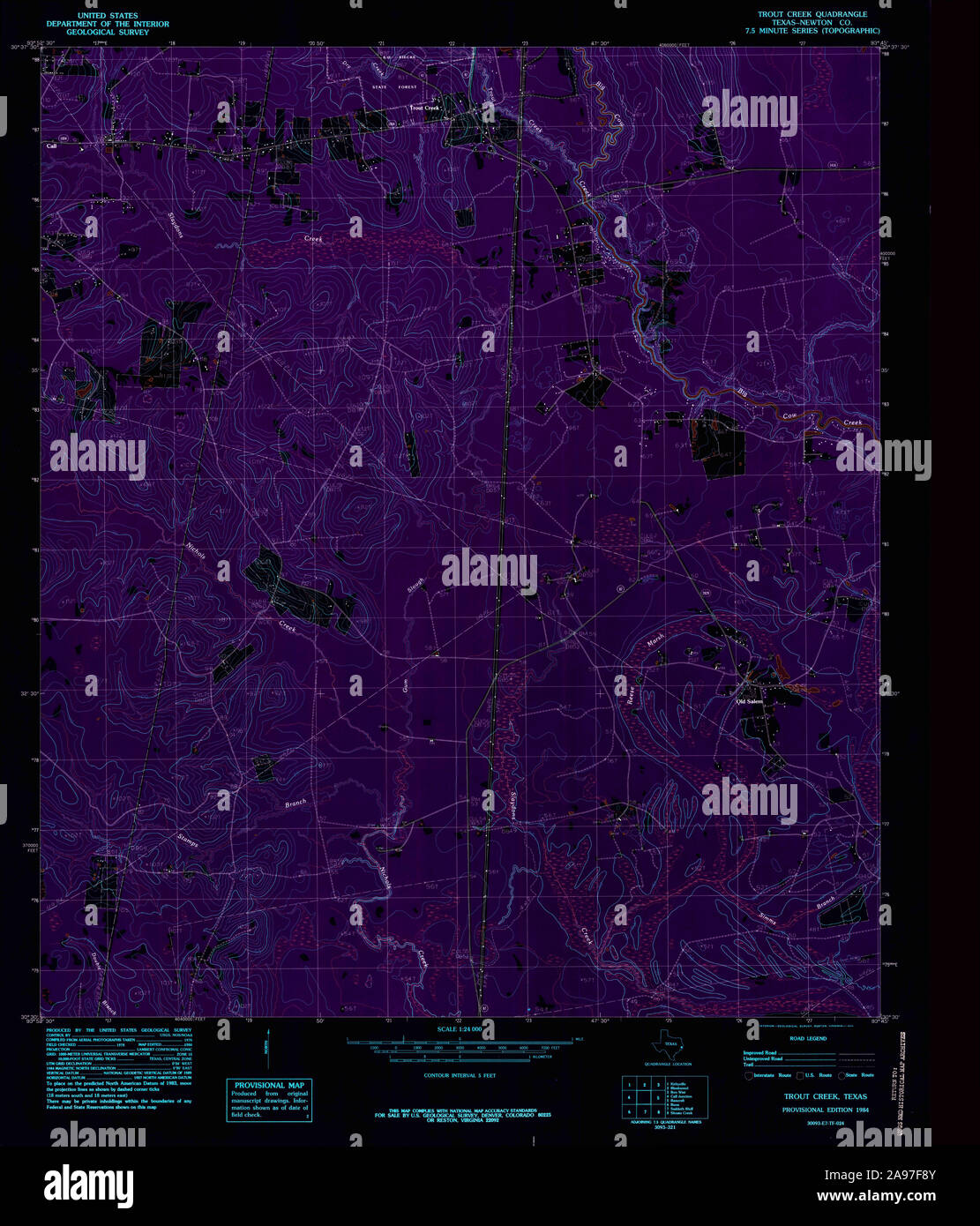 Map of trout creek hi-res stock photography and images - Alamy
