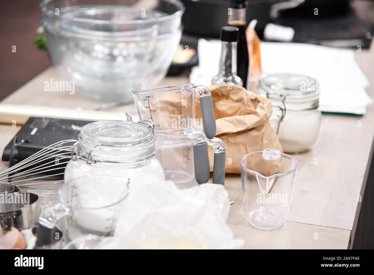 Kitchen utensils and containers Stock Photo - Alamy