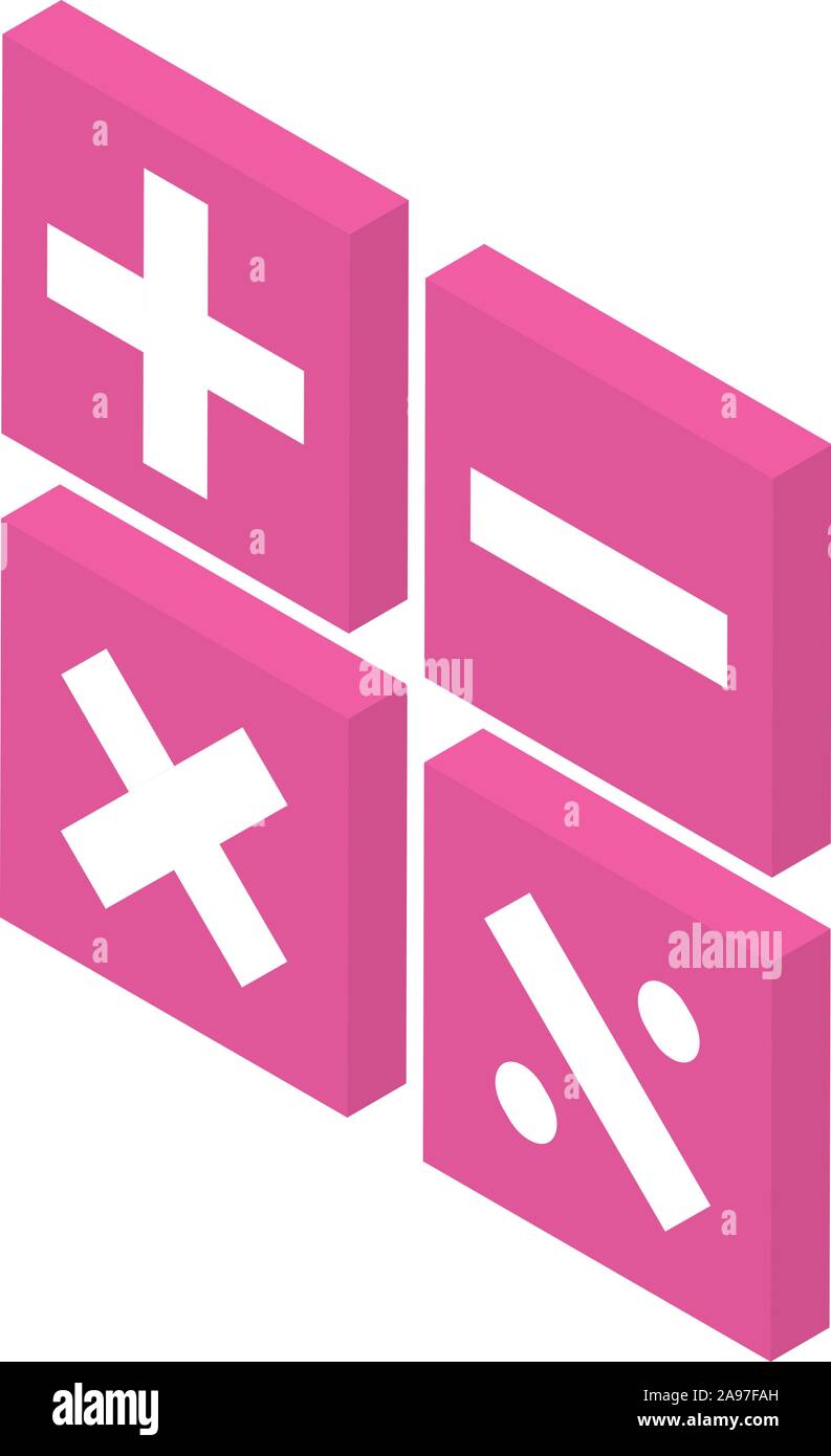 Calculator operation icon, isometric style Stock Vector Image & Art - Alamy