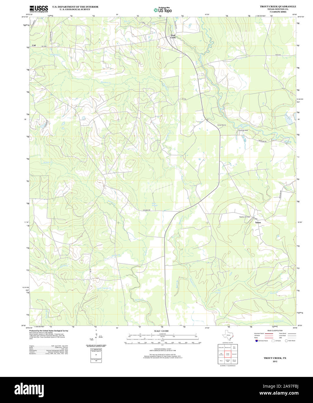 Map of trout creek Cut Out Stock Images & Pictures - Alamy