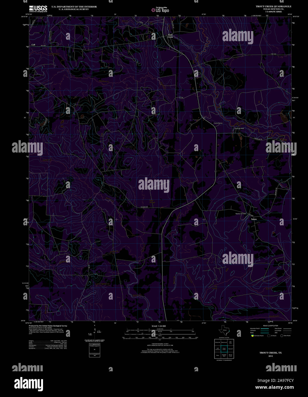 Map of trout creek hi-res stock photography and images - Alamy