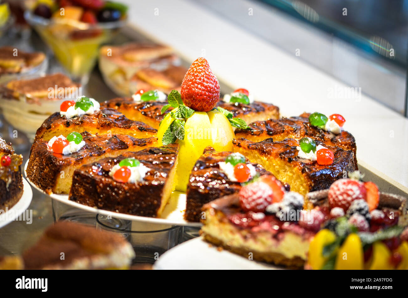 tasty mini cakes with fresh ingredients & fruits Stock Photo - Alamy