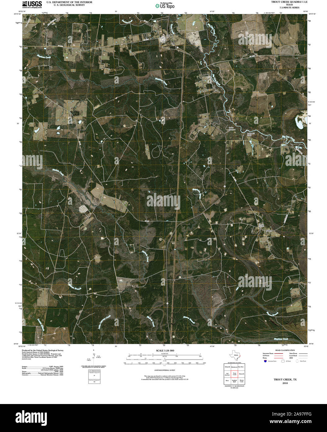 Map of trout creek Cut Out Stock Images & Pictures - Alamy