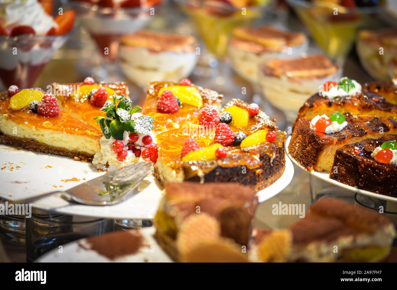 tasty mini cakes with fresh ingredients & fruits Stock Photo - Alamy