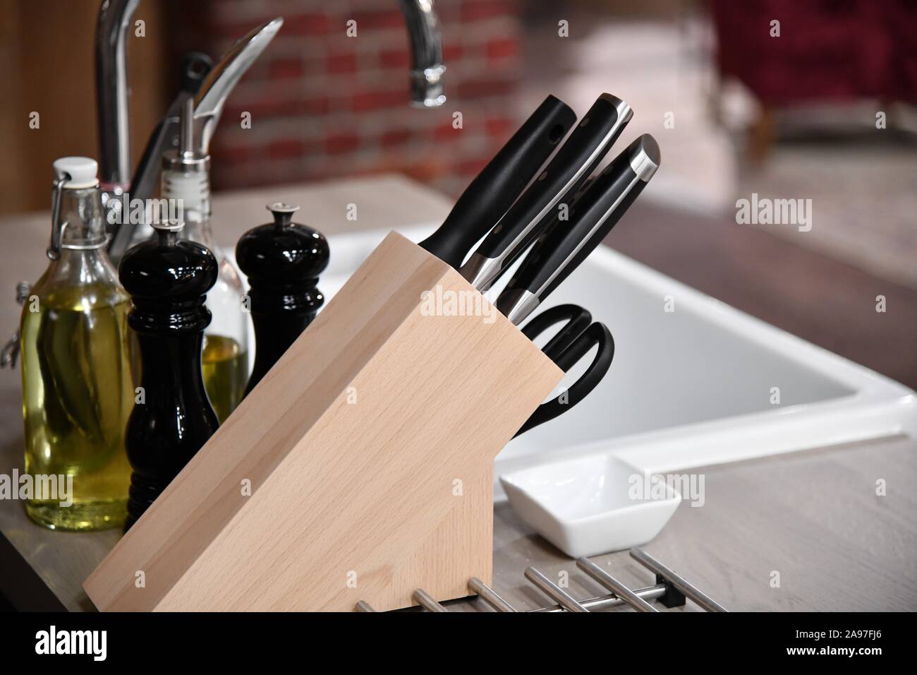 Kitchen utensils and containers Stock Photo - Alamy