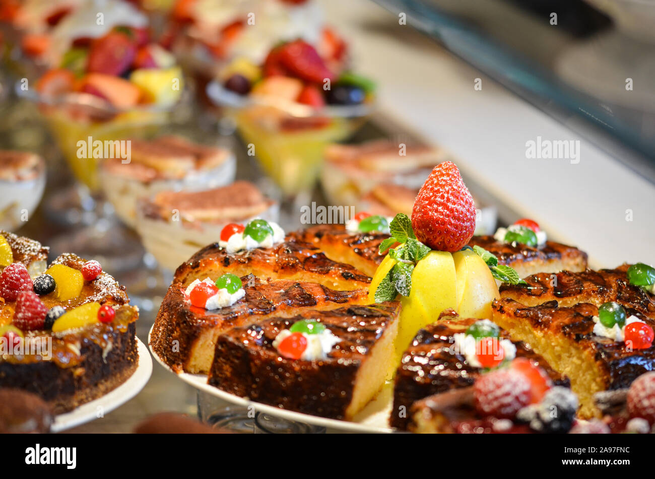 tasty mini cakes with fresh ingredients & fruits Stock Photo - Alamy